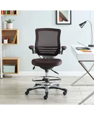 MODWAY Edge Drafting Chair - Brown