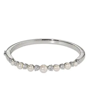 Nadri Venus Hinge Bracelet - Silver