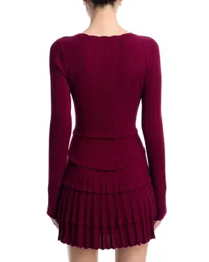 LoveShackFancy Pointelle Knit Mini Dress