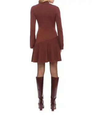 Bagatelle Mock Neck Knit Mini Sweater Dress
