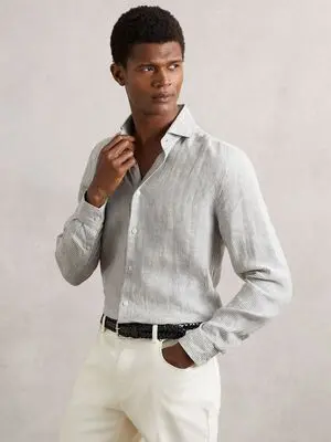 Men's Long Sleeve Linen Shirts