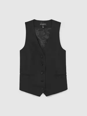 REISS Della Atelier Wool-blend Tuxedo Waistcoat