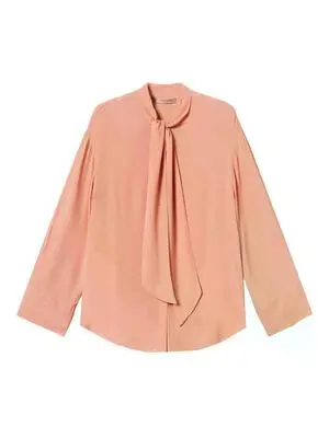 TWINSET Neck-tie Crêpe De Chine Shirt