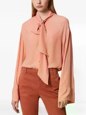 TWINSET Neck-tie Crêpe De Chine Shirt