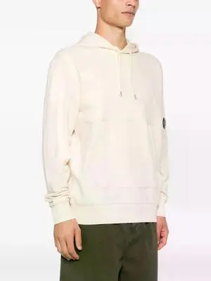 C.P. COMPANY Logo-print Hoodie - Neutrals