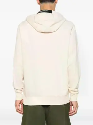 C.P. COMPANY Logo-print Hoodie - Neutrals
