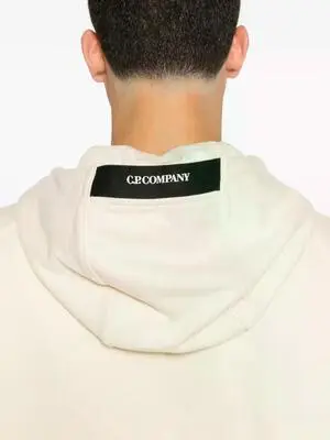 C.P. COMPANY Logo-print Hoodie - Neutrals