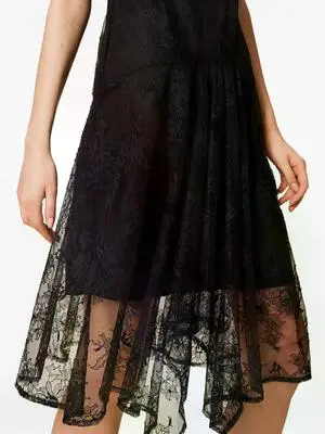 TWINSET Lace Overlay Midi Dress