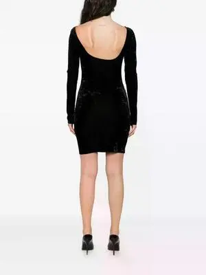 Patrizia Pepe Ruched Mini Dress - Black
