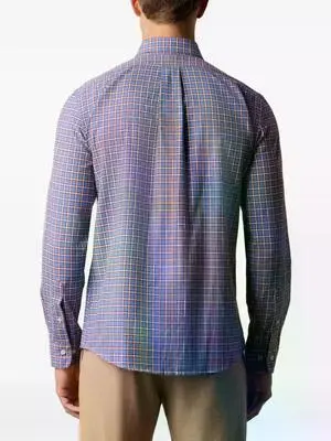 Brooks Brothers Checked Spread-collar Cotton Shirt