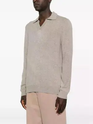 Soft Goat Polo-collar Sweater