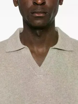 Soft Goat Polo-collar Sweater