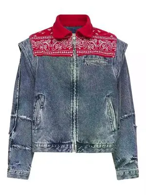 PDF Zip-up Denim Jacket - Blue