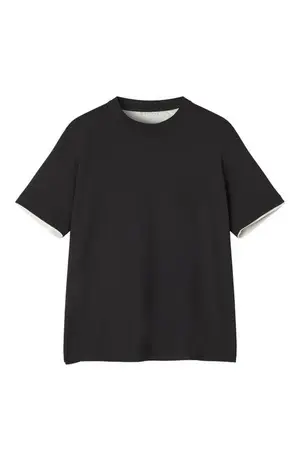 LANVIN Cotton T-shirt With Silk Detail