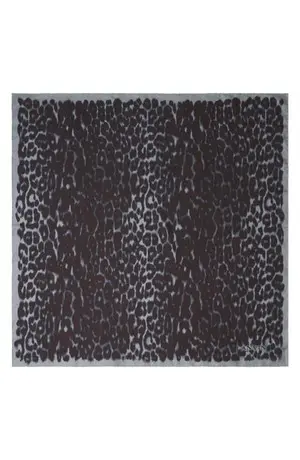 LANVIN Print Silk Scarf - Grey