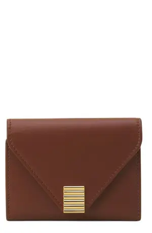 LANVIN Concerto Arpège Leather Wallet - Chestnuts