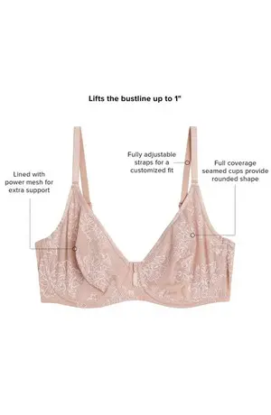 Wacoal Full Bloom Underwire Bra - Rose Dust