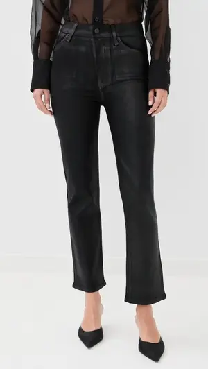 FRAME Le Sleek Straight Coated Jeans