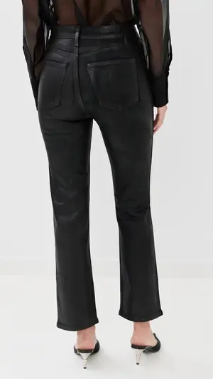 FRAME Le Sleek Straight Coated Jeans