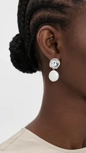 LIZZIE FORTUNATO Coin Reflection Earrings - Silver