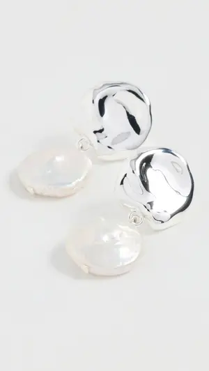 LIZZIE FORTUNATO Coin Reflection Earrings - Silver
