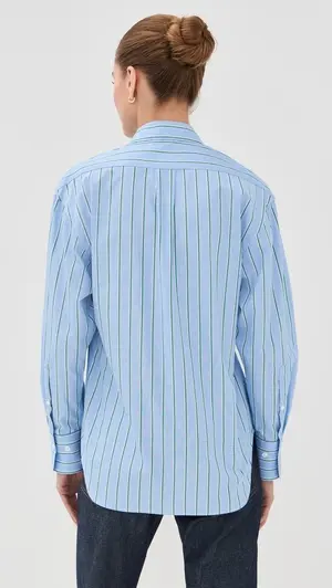 Bite Studios Vera Striped Organic Cotton Poplin Shirt