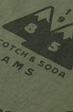 Scotch & Soda Loose Fit Garment Dyed Cotton Graphic T-shirt