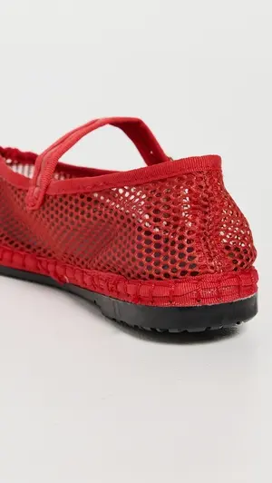 FLABELUS Isabella Mesh Mary Jane Flats - Red