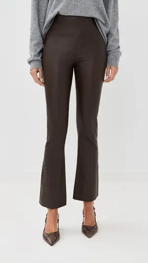 Sprwmn Ankle Flare Leather Pants