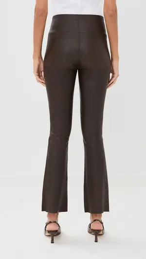 Sprwmn Ankle Flare Leather Pants
