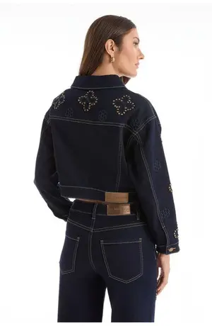THE NOLI SHOP Kaia Studded Denim Jacket
