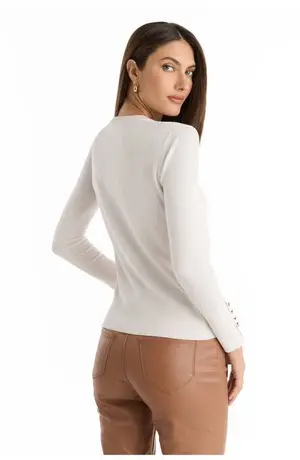 THE NOLI SHOP Marcela Knit Top - Pearl