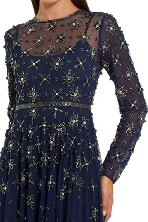 Mac Duggal Crystal Embellished Evening Gown