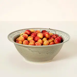 UNCOMMON GOODS Journey Of True Love Serving Bowl - Light Grey