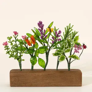 UNCOMMON GOODS Herb Garden Sculpture - Green/brown/purple
