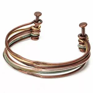 UNCOMMON GOODS Mixed Metals Hinged Cuff