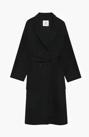 ANINE BING Dylan Cashmere Blend Coat - Black