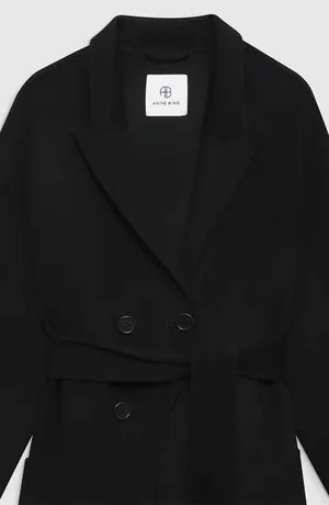 ANINE BING Dylan Cashmere Blend Coat - Black
