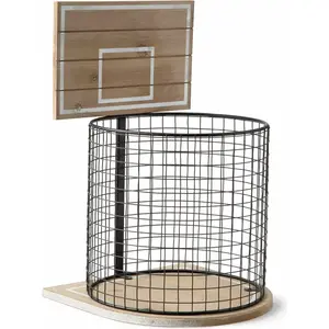 UNCOMMON GOODS Basketball Wastebasket - Beige