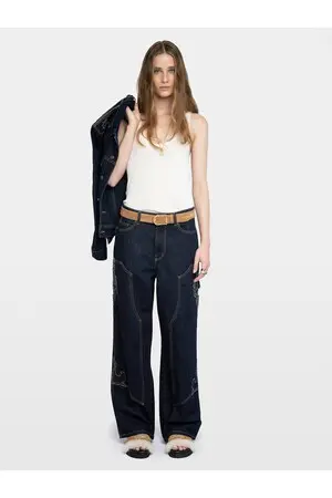 Zadig&Voltaire Perya Western Relaxed Straight Jeans
