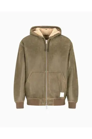 Emporio Armani Emporio Armani New York Capsule Collection Lamb Shearling Blouson - Red