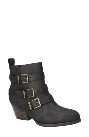 BELLA VITA Bowie Buckle Strap Bootie - Black