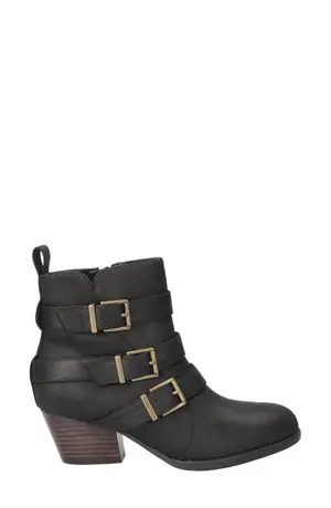 BELLA VITA Bowie Buckle Strap Bootie - Black
