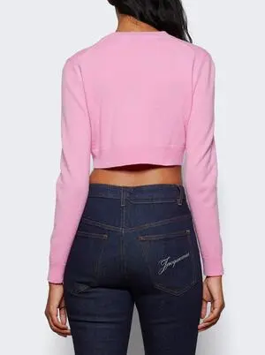 PATOU Cropped Long Sleeve Jumper - Pink