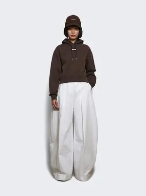 Jacquemus Grosgrain Logo Hoodie - Brown