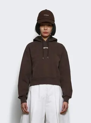 Jacquemus Grosgrain Logo Hoodie - Brown