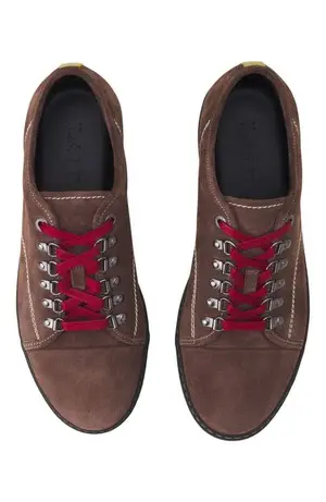 LANVIN Dbb1 Hiking Sneakers In Suede - Dark Brown/black
