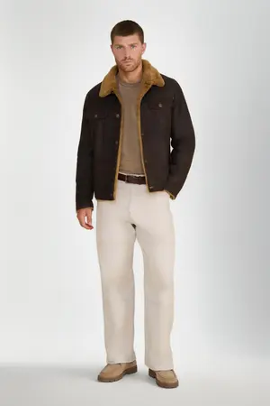 FURNIQ UK Alfie Suede Shearling Jacket