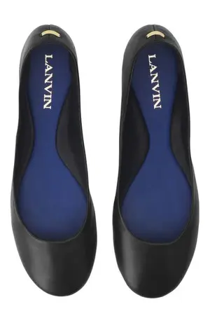 LANVIN Ballerina Flat In Leather - Black