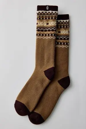 UGG Keavy Cozy Crew Socks - Brown